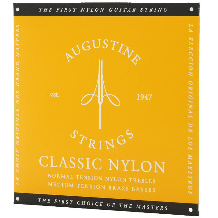 Augustine Gold Label Classical Guitar Strings | Normal Tension Nylon ...